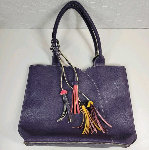 Mellow World | Bags | Mellow World Allure Purple Tassle Purse ...